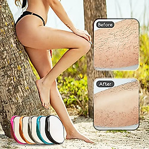 SUNFEXOY Crystal Hair Eraser,Portable Crystal Hair Remover for Women and Men Painless Exfoliation Magic Hair Eraser Hair Removal for Women Soft Smooth Silky Shiny Skin Hairo(Rose)