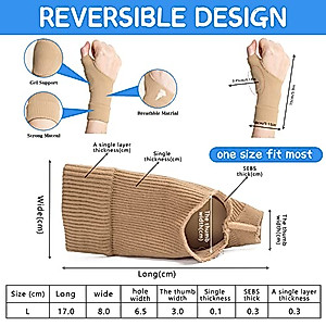 DCC-GETS Thumb Arthritis Compression Gloves(2 PAIRS),comfortable Compression Glove with Soft Gel Pads, Lightweight wrist Support Braces,Pain relief, Carpal Tunnel (Black)