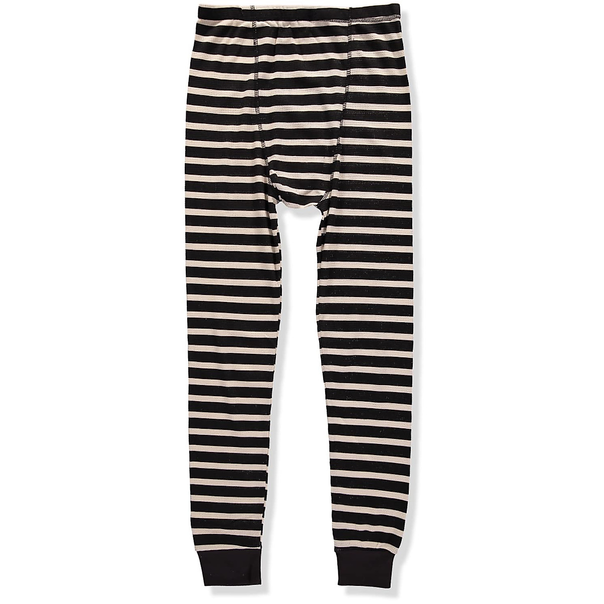 Nautica Men's Elastic Waist 1-Piece Base Layer Waffle Thermal Underwear Pant (Ivory Egret Stripes, X-Large)