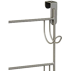 Spectrum Diversified myBella Over-The-Cabinet Station 4-Tier Styling, Flat Iron & Curling Wand Hooks with Blow Dryer Holder, Hair Tool Storage, Satin Nickel PC