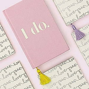 Kate Spade New York Women's Pink Bridal Journal, 8.25" x 5.25" Bound Notebook with 200 Lined Pages, I Do