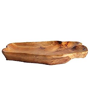 Greener Valley Hand-Crafted Root Wood Live Edge Platter (Medium-Large - 17-19")