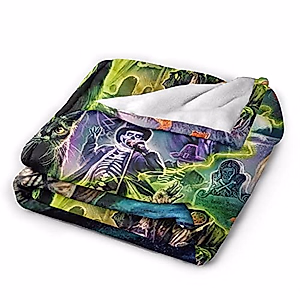 Niubai Halloween Blanket Cartoon Blanket Flannel Fleece Blanket Ultra Soft Lightweight Throw Blanket for Bed Couch Living Room 60''X50''