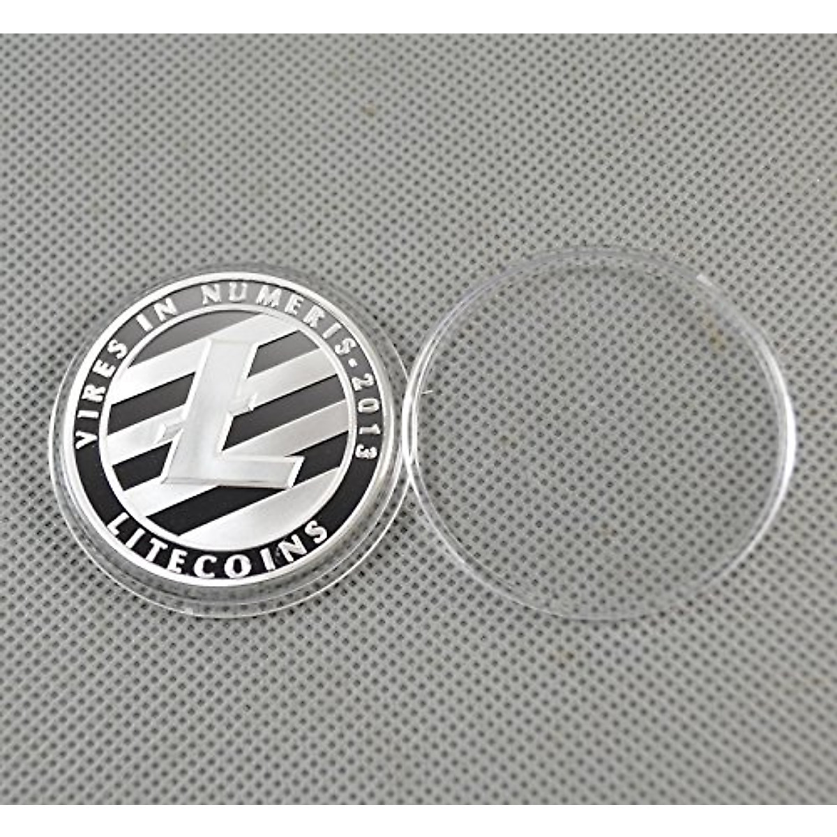 Silver Plated Commemorative Litecoin Collectible Iron Miner Coin - One Item w/Random Color and Design