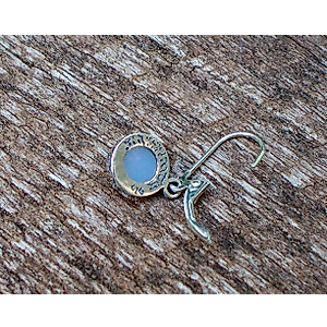 Bottled Up Designs Handmade Vintage White Leverback Botanicals Earrings, Sterling Silver, Eco Friendly, Made in USA, Birthday Gifts, Mothers Day, Women, Anniversary (Clear Cold Creame Jar)