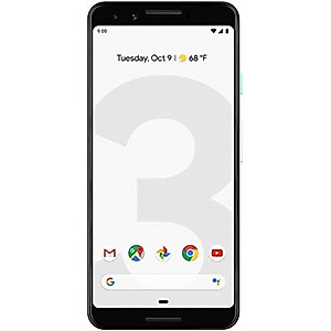 Pixel Phone 3-128GB - US Warranty - Clearly White - (Renewed)