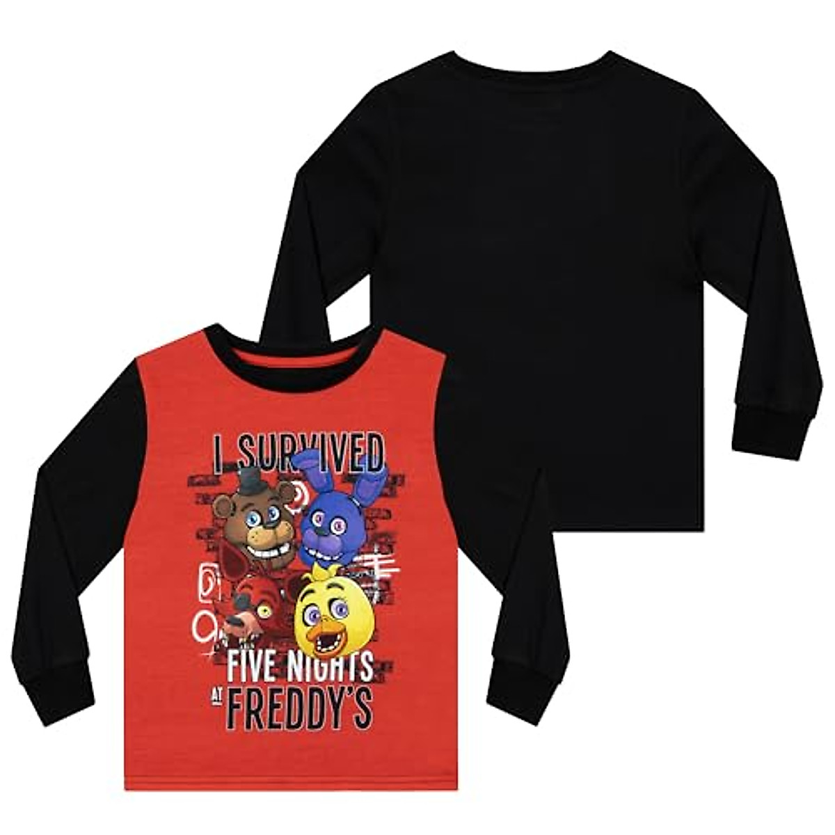 Five Nights at Freddy's Boys FNAF Pajamas Red Size 6