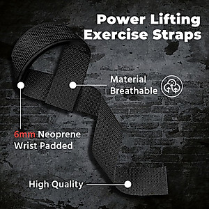 Lifting Straps, Weightlifting Straps, Deadlift Straps with Padded Neoprene for Power Lifting, Bodybuilding, Gym Workout, Strength Training & Fitness Workout,Powerlifting, Resistance - Dark Green