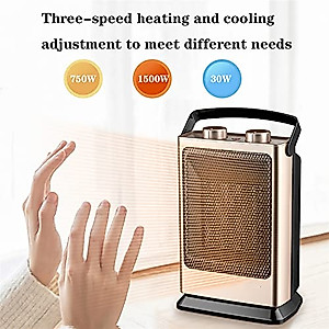 Outdoor Garden Heater Space Heater, 1500W/750W Ceramic Table Heater with Thermostat, Tip-Over and Overheat Protection, Portable Electric Heater with Handle for Indoor Use Patio Hea