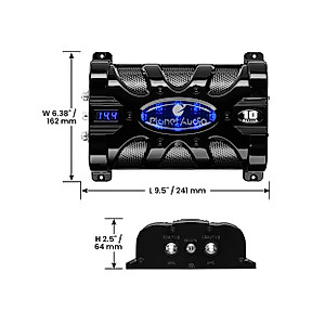 Planet Audio PC10F Car Capacitor - 10 Farad, Energy Storage, Enhance Bass From Stereo, Warning Tones, LED Voltage Meter