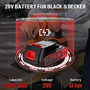 3500mAh LBXR20 Battery for Black and Decker 20V Battery Replacement 20Volt Max Lithium-ion LB20 LBXR20 LBXR2020 20V Lithium-ion Weed Eater Trimmer Cordless Tool Battery 2Pack Just for Black and Decker