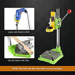 BEAMNOVA Drill Press Stand for Hand Drill Benchtop Industrial Kit Tool Holder 90 Degree Clamp Workbench Repair Tool