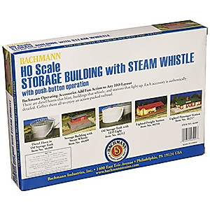 Bachmann Trains - Operating - STORAGE BUILDING with STEAM WHISTLE SOUND - HO Scale,46209