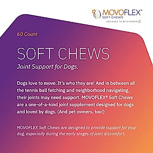 MOVOFLEX Joint Support Soft Chews for Dogs Small 120Count, Brown