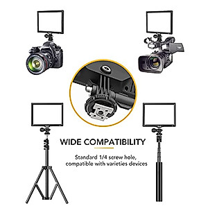 Switti LED Video Light Lighting Kit, Dimmable Bi-Color Panel Light with Stand for Photography/Live Streaming/YouTube/Video Conference|3200K-5600K, CRI95+