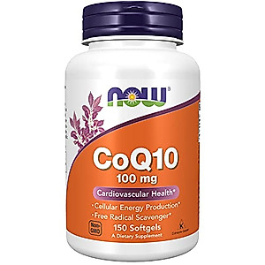 NOW Supplements, CoQ10 (Coenzyme Q10) 100 mg, Pharmaceutical Grade, Cardiovascular Health*, 150 Softgels