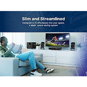 Emerson ED-8050 2.1 Channel Home Theater DVD Player and Surround Sound System with Subwoofer, HDMI Output, USB Playback, and Dual Speakers – Ideal for Immersive Movie and Music Experience