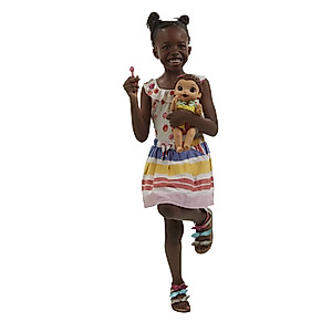 Baby Alive Super Snacks Snackin’ Lily Baby: Brunette Hair Baby Doll That Eats, with Reusable Doll Food, Spoon and 3 Accessories, Perfect Doll for 3 Year Old Girls and Boys and Up