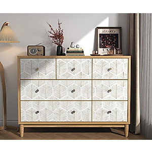 Modern Peel and Stick Wallpaper 17.3''×78.8'' Self Adhesive Wallpaper Boho Contact Paper Beige and White Geometric Wallpaper Removable Decorative Wallpaper for Bedroom Bathroom Cabinets Decor Vinyl