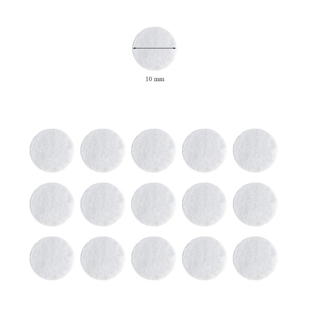 200 Pcs Microdermabrasion Cotton Filters Replacement 10 mm Dia Microdermabrasion Filters Facial Vacuum Filters Accesories Sponge Filter for Comedo Suction Microdermabrasion (White)