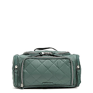 Vera Bradley Women's Performance Twill Large Travel Cosmetic Makeup Organizer Bag, Olive Leaf, One Size