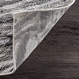 nuLOOM Drea Marble Abstract Area Rug, 4x6, Grey