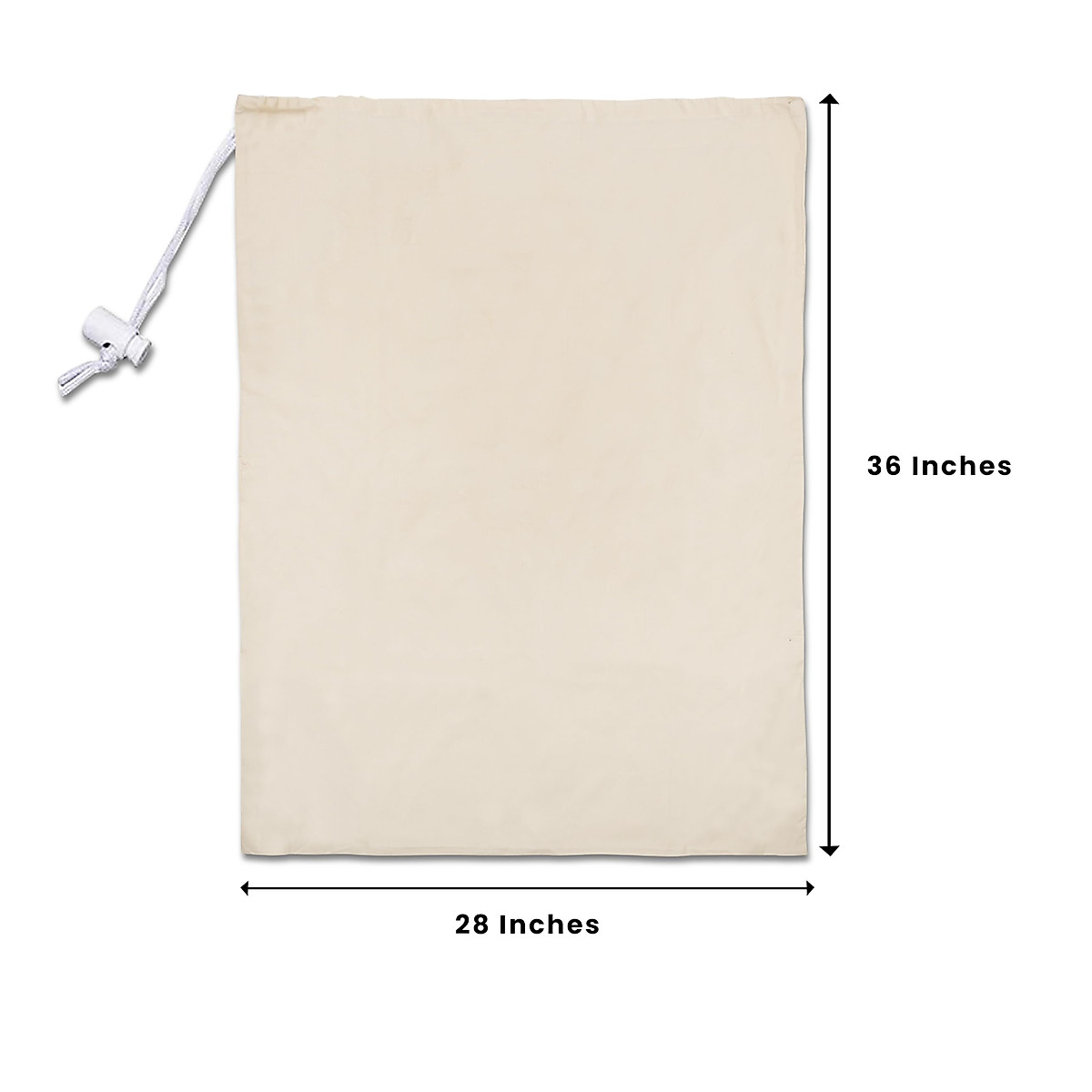 Lenenz 4 Pack Reusable Laundry Bags - 100% Cotton Multi Purpose Travel Laundry Bag - Durable & Machine Washable - Large Laundry Bag 28 x 36"