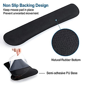 Keyboard Wrist Rest Pad Ergonomic Mouse Pad Set, ToLuLu Gel Mouse Pad Wrist Support for Computer Laptop, Mousepad Keyboard Wrist Support with Memory Foam for Easy Typing Pain Relief, Van Gogh Painting