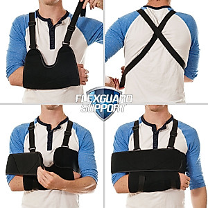 FlexGuard Support - Lightweight Arm Sling, Shoulder Immobilizer for Pain Relief