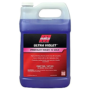 Malco Ultra Violet Premium Wash'n Wax – Best 2-In-1 Car Wash and Wax/Cleans and Provides A Durable, High-Gloss Shine in One Fast and Easy Step / 1 Gallon (107101)