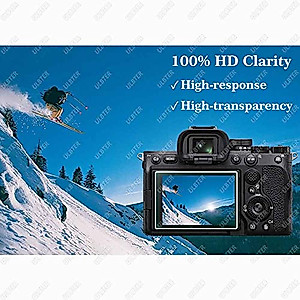 Screen Protector for Sony A7 IV Alpha 7 IV A7IV A7M4 A74 & Hot Shoe Cover [3+2 Pack], ULBTER Tempered Glass Cover 0.3mm 9H Hardness Anti-Scrach Anti-Bubble