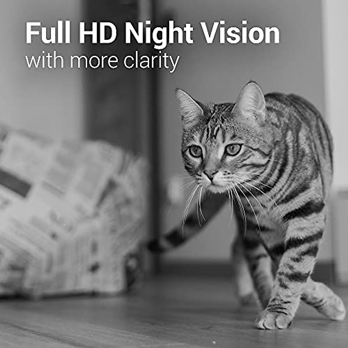 Bosma XC Pet Camera, Full HD WiFi Indoor Security Camera, 360 View and Super Wide Angle, Two-Way Audio and Video, Night Vision, Motion and Sound Detection, Local Storage, Easy Installation