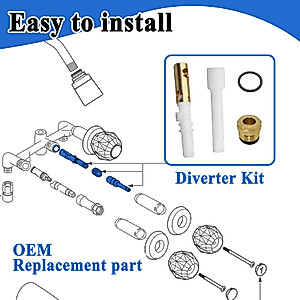 1Set 94543 Stem Extension for Three Valve Tub and Shower Diverter Knob, Fix Plumbing Fixture