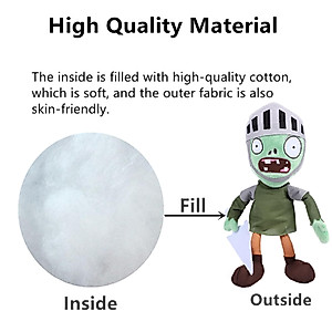 JHESAO 12" PVZ Plants and Knight Zombies Plush Toys Normal Zombies PVZ Plushies 1 2 Stuffed Soft Doll Knight Zombie New