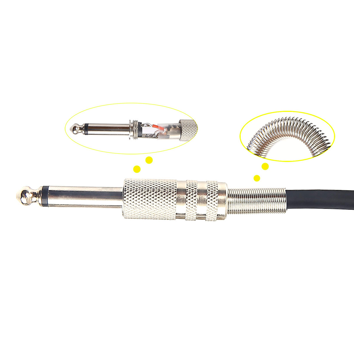 Devinal Unbalanced XLR Male to 1/4" Inch TS Mono Male Plug Audio Connector, 6.35mm to XLR Cable for Amplifiers, Instruments etc.[10 Feet]