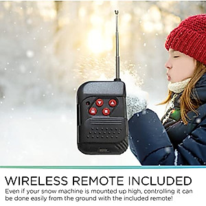 Froggy's Fog Pro Snow Machine, 2022 Model Snow Making Machine with Wireless Control and Completely Variable Output Flake Size, High Strength ABS Construction