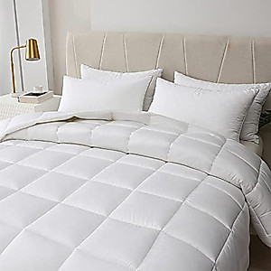 100% Viscose from Cooling Bamboo Comforter for Hot Sleepers- Breathable Silky Soft Bamboo Duvet Insert King Size-with 8 Corner Tabs- All Season Comforter (90x102 Inches, White)