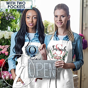 Zexpa Apparel Gift for Mom, Customized Mother's Day White Apron, Personalized Designs