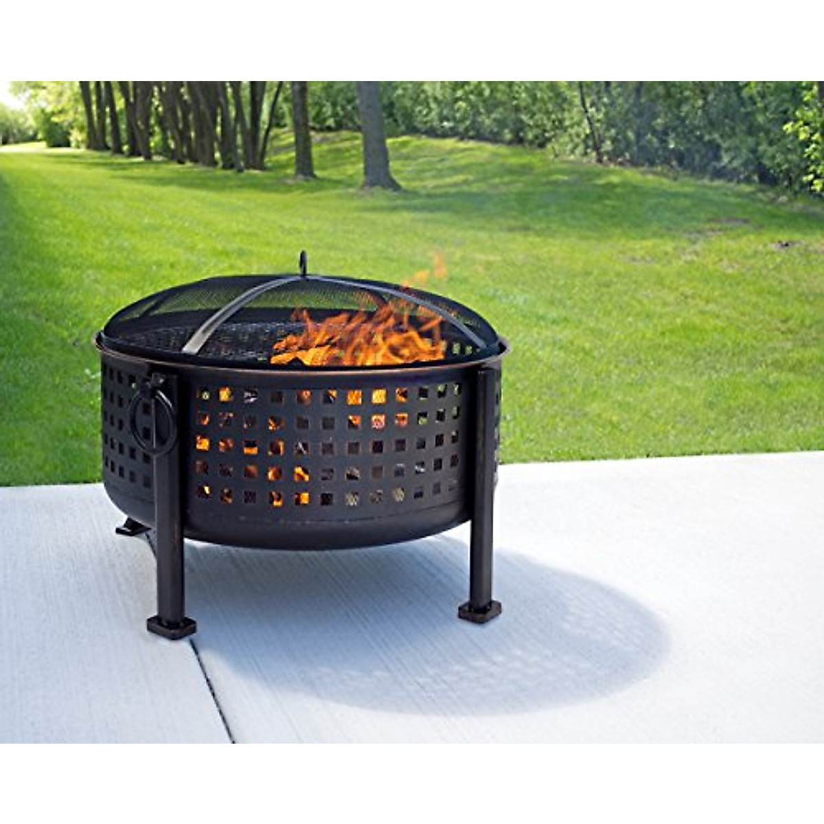 Pleasant Hearth OFW821RC Langston 12" Deep Bowl Fire Pit