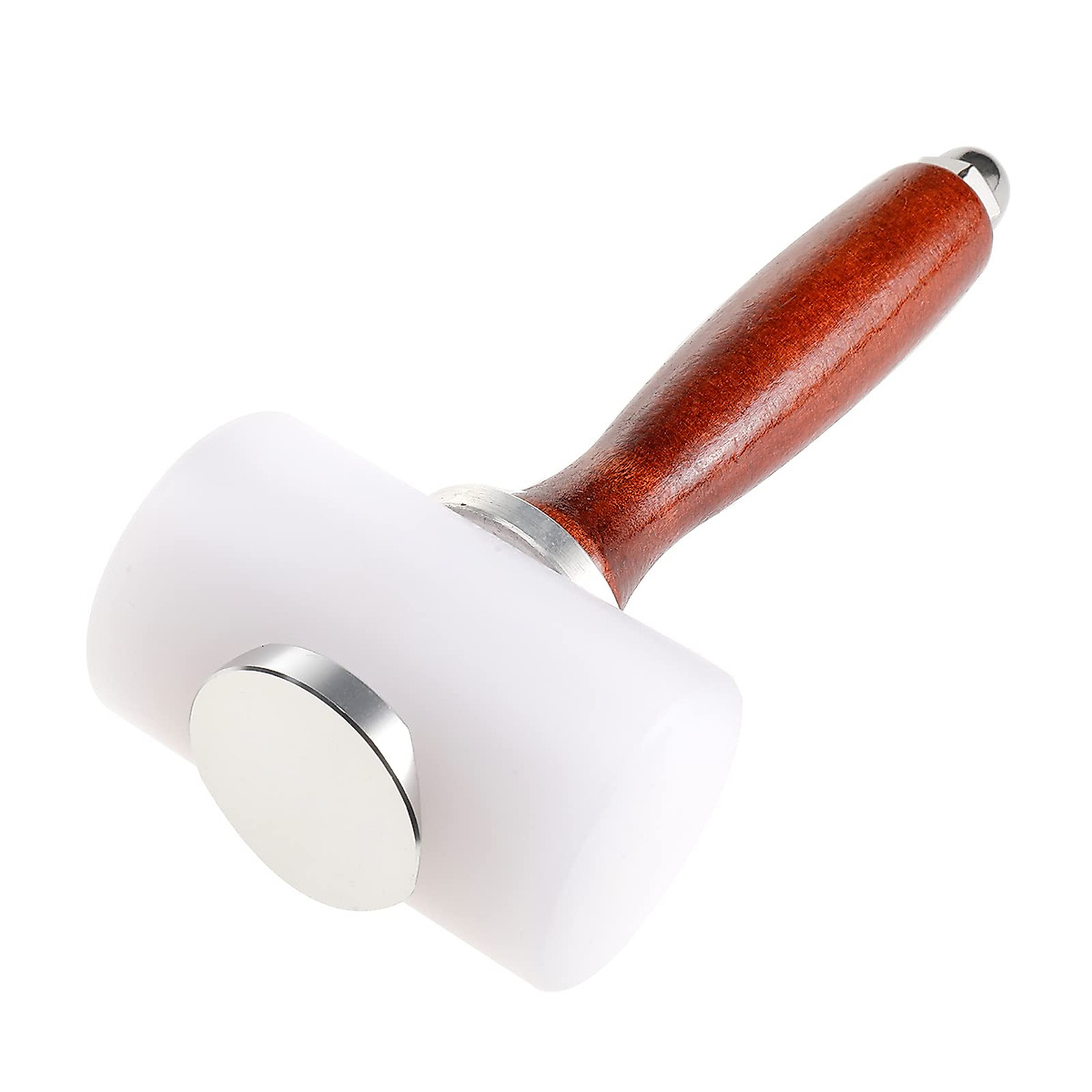 LuckyHigh 2 Type Nylon Hammers Leather Carving Mallets Wood Handle for DIY Stamping Sew Leather Cowhide (2 Pack)