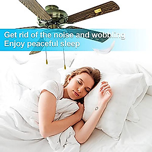 HFYHWT 12 PCS Ceiling Fan Blade Balancing Kit, 3 Sets Fan Balance Kit Including 3 Pcs Resilient Fan Balance Clips and 9 Pcs Metal Self-Adhesive 3G Weight, Practical Ceiling Fan Balancing Kit