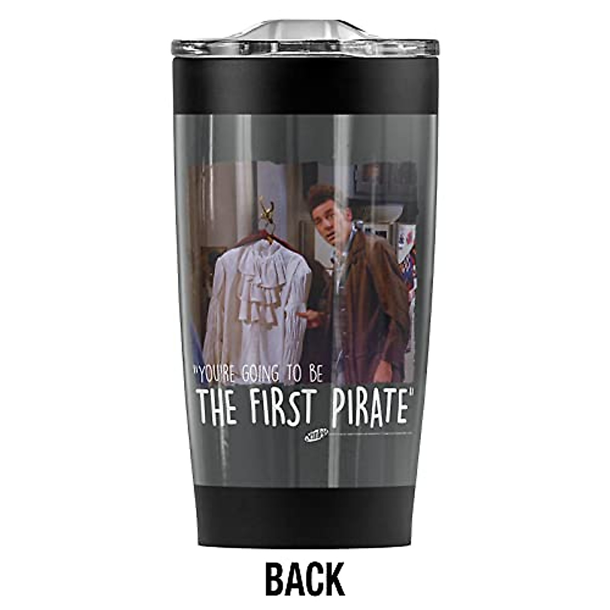 Logovision Seinfeld The First Pirate Stainless Steel Tumbler 20 oz Coffee Travel Mug/Cup, Vacuum Insulated & Double Wall with Leakproof Sliding Lid | Great for Hot Drinks and Cold Beverages