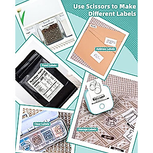 Memoking Label Makers - T02 Mini Portable Small Printer with 3 Rolls Paper, Sticker Printer Machine, Study Printer for Pictures, Photos, Journals, DIY, Compatible with Phone & Tablet, Green