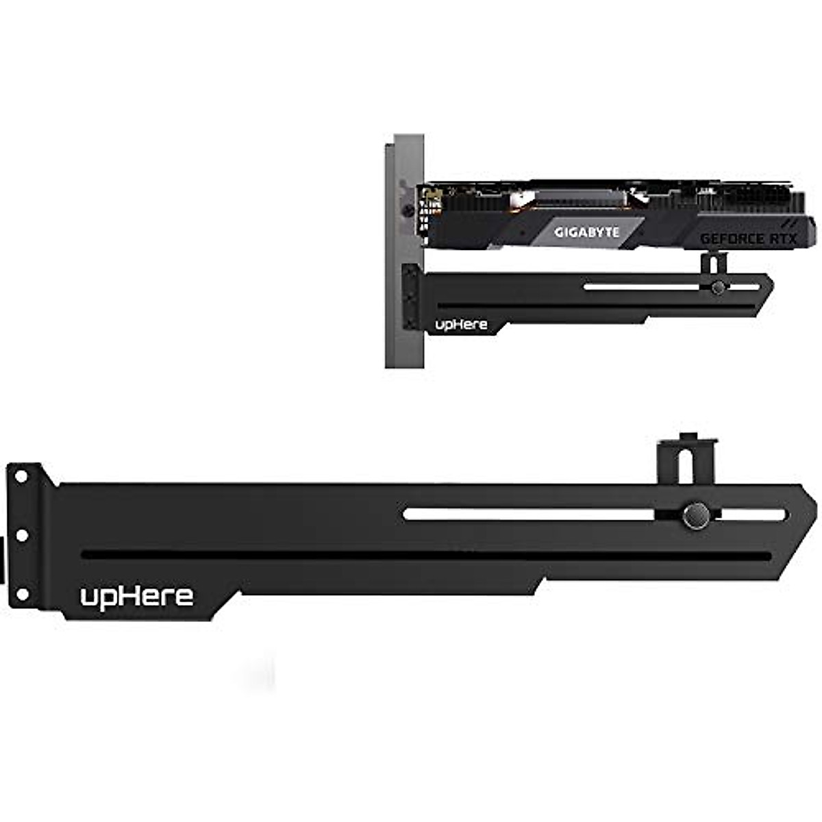 upHere GS05BK Black Graphics Card GPU Brace Support Video Card Sag Holder/Holster Bracket,Adjustable Length and Height Support