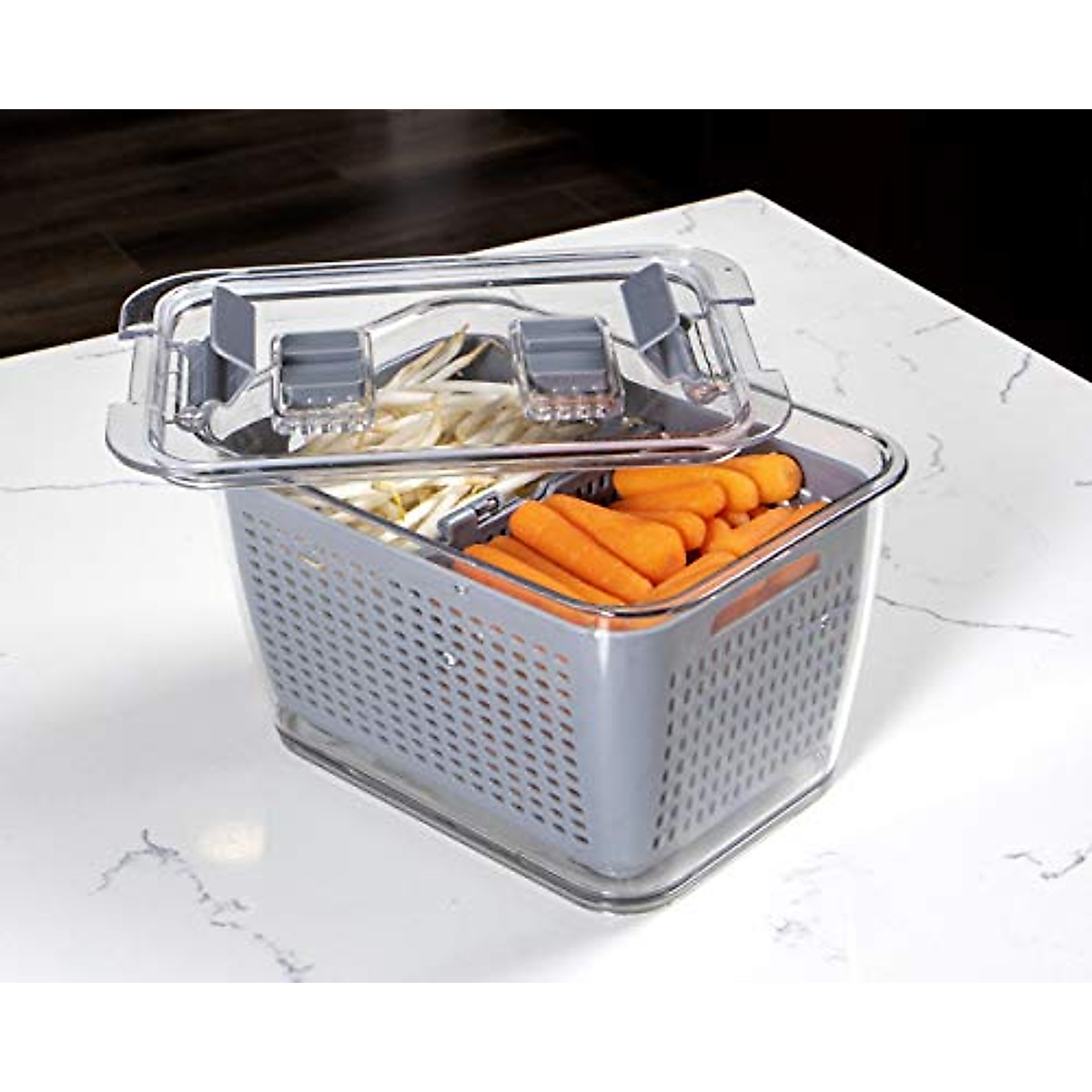 Kitchen Spaces - 1465A6-AMZ Kitchen Spaces Colander Bin, Medium, Gray