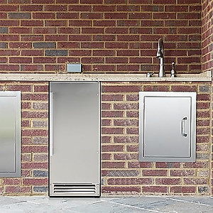 DUURA Elite Outdoor Built-in Ice Maker in Stainless Steel | Large Clear Ice Cubes, 25 lbs. Freezer Storage, Under Counter or Cabinet | Ice Machines, Commercial, for Home Kitchen