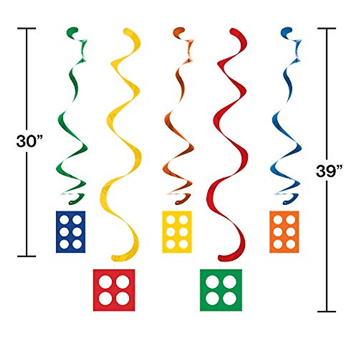 Creative Converting 5 Dizzy Danglers, Assorted with Cutouts