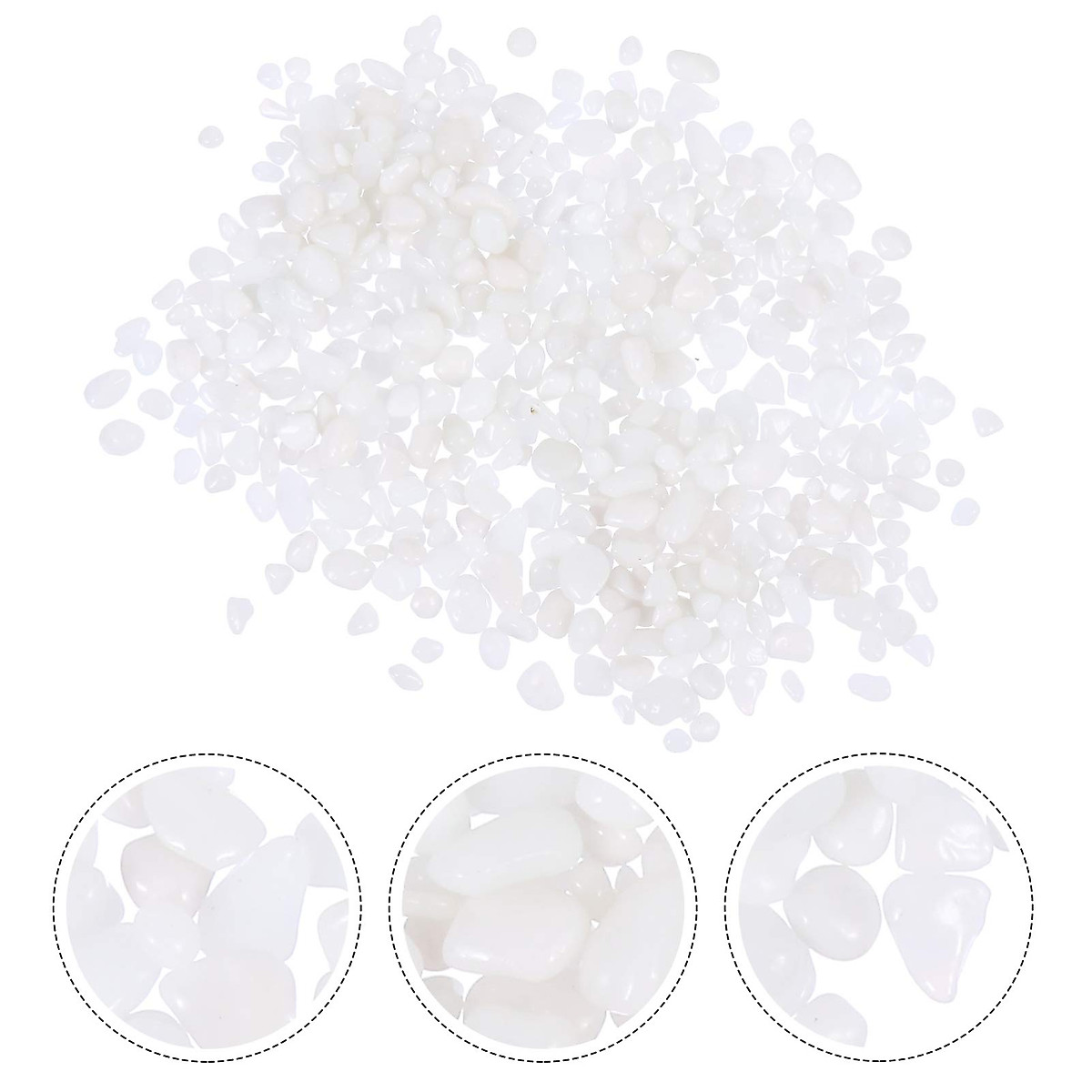 balacoo 1 Pack Fish Tank Rocks Clear Vase Stuffing Gemstone Tank Gravel Socking Stuffers Fish Tank Rock Decor Fish Tank Accessories Naturales Bulk Glass White Plant