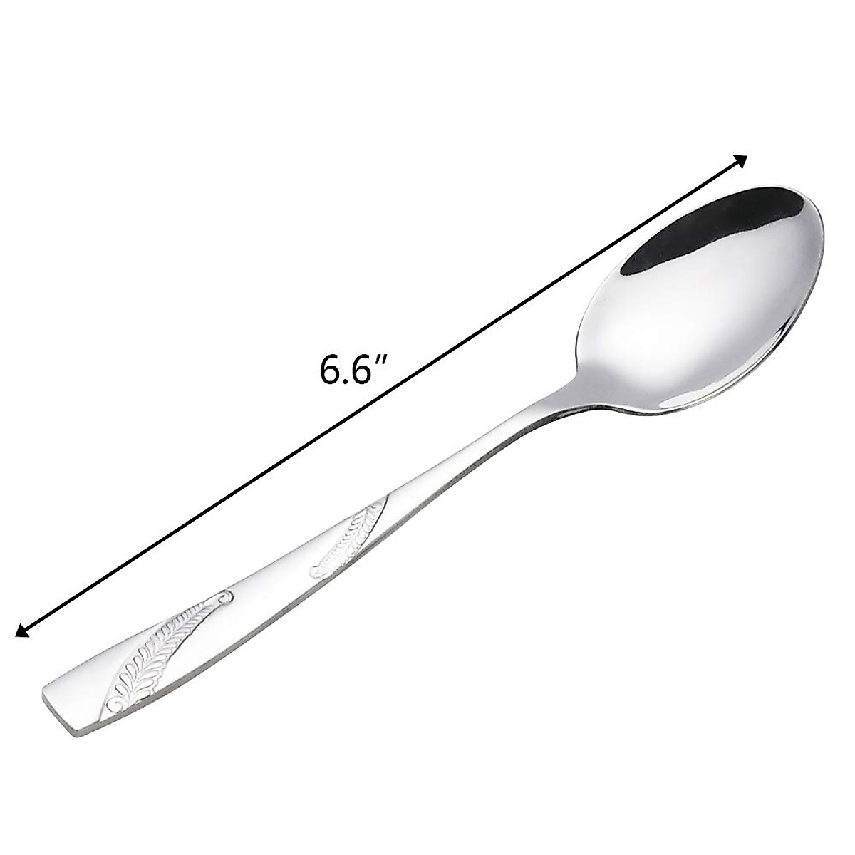 Bringer Dessert Spoons Set of 12, Stainless Steel, 6.6-Inch