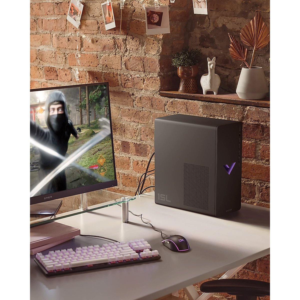 HP Victus 15L Gaming Desktop Computer, NVIDIA GeForce RTX 2060 Graphics, 12th Gen Intel Core Processor, 8 GB SDRAM, 512 GB SSD, Windows 11 Home OS, QuickDrop, Wi-Fi & Bluetooth (TG02-0020, 2022)